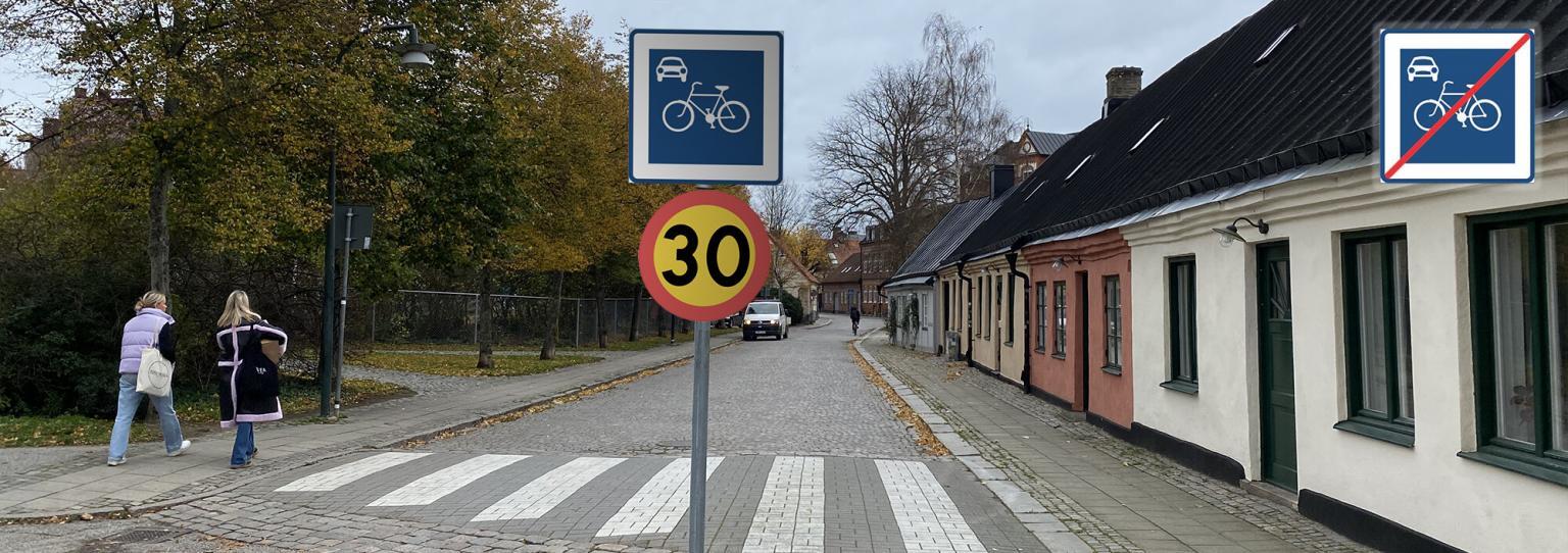 Körkortsteori. Detta gäller på en gågata eller ett gångfartsområde, mm..